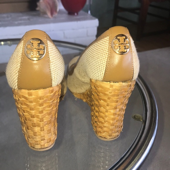 Tory Burch | Shoes | Tory Burch Rattan Wedge Heels | Poshmark